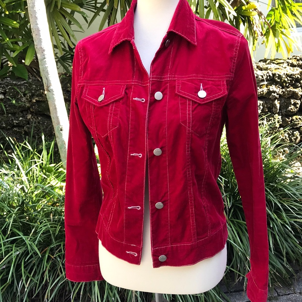 Theory Red Corduroy Jacket - Gem